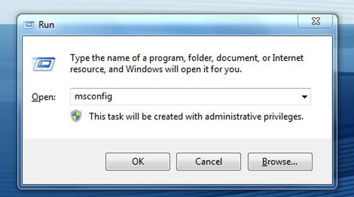 Cara lajukan komputer Windows 7 melalui msconfig