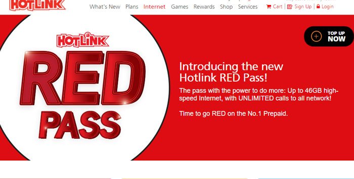 Hotlink perkenalkan RED Pass baharu - Data sehingga 46GB pada harga RM60