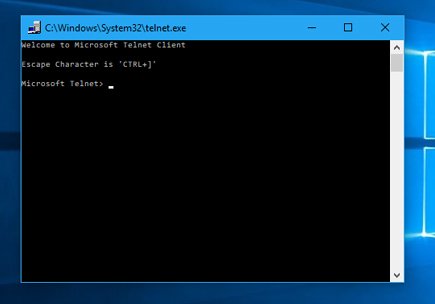 Cara pasang Telnet Client pada Windows 10