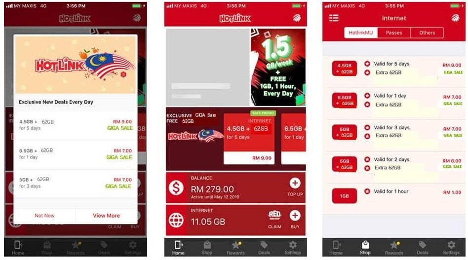 Hotlink tawarkan Data 62GB melalui Jualan HotlinkMU GIGA