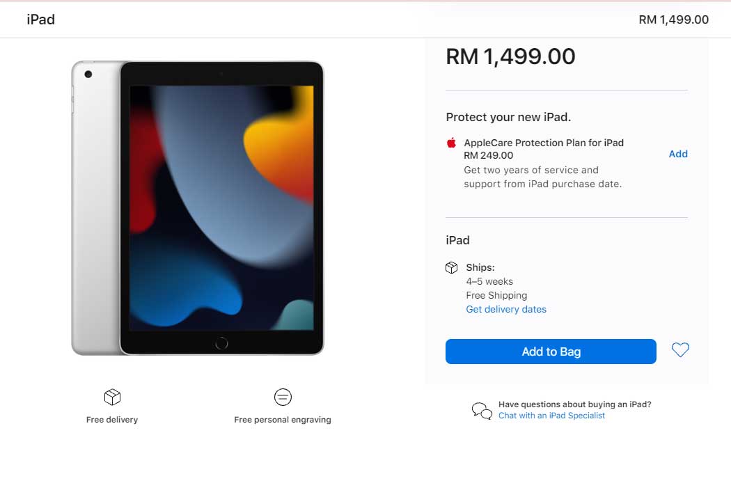 iPad mini dan iPad 2021 kini mula dijual di Malaysia; Harga dari RM2,299