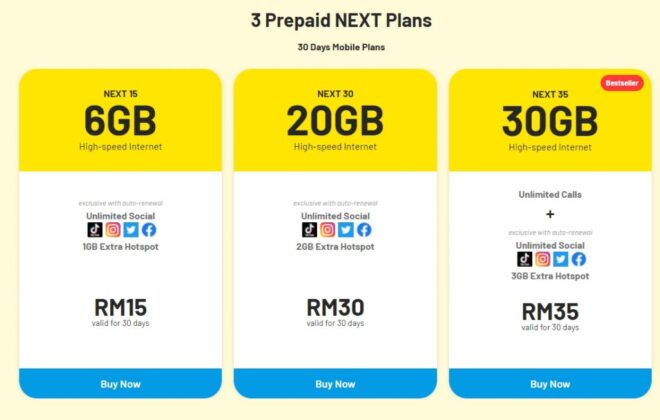 Digi perkenalkan Prepaid Next baharu; Data 30GB + Data Media Sosial dan ...