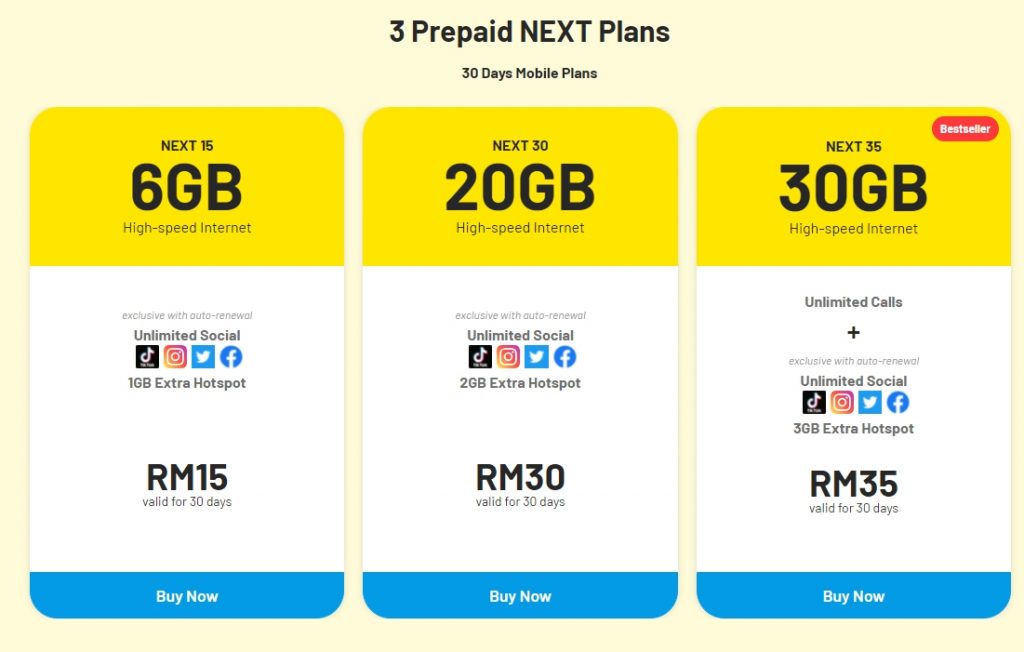Digi perkenalkan Prepaid Next baharu; Data 30GB + Data Media Sosial dan ...