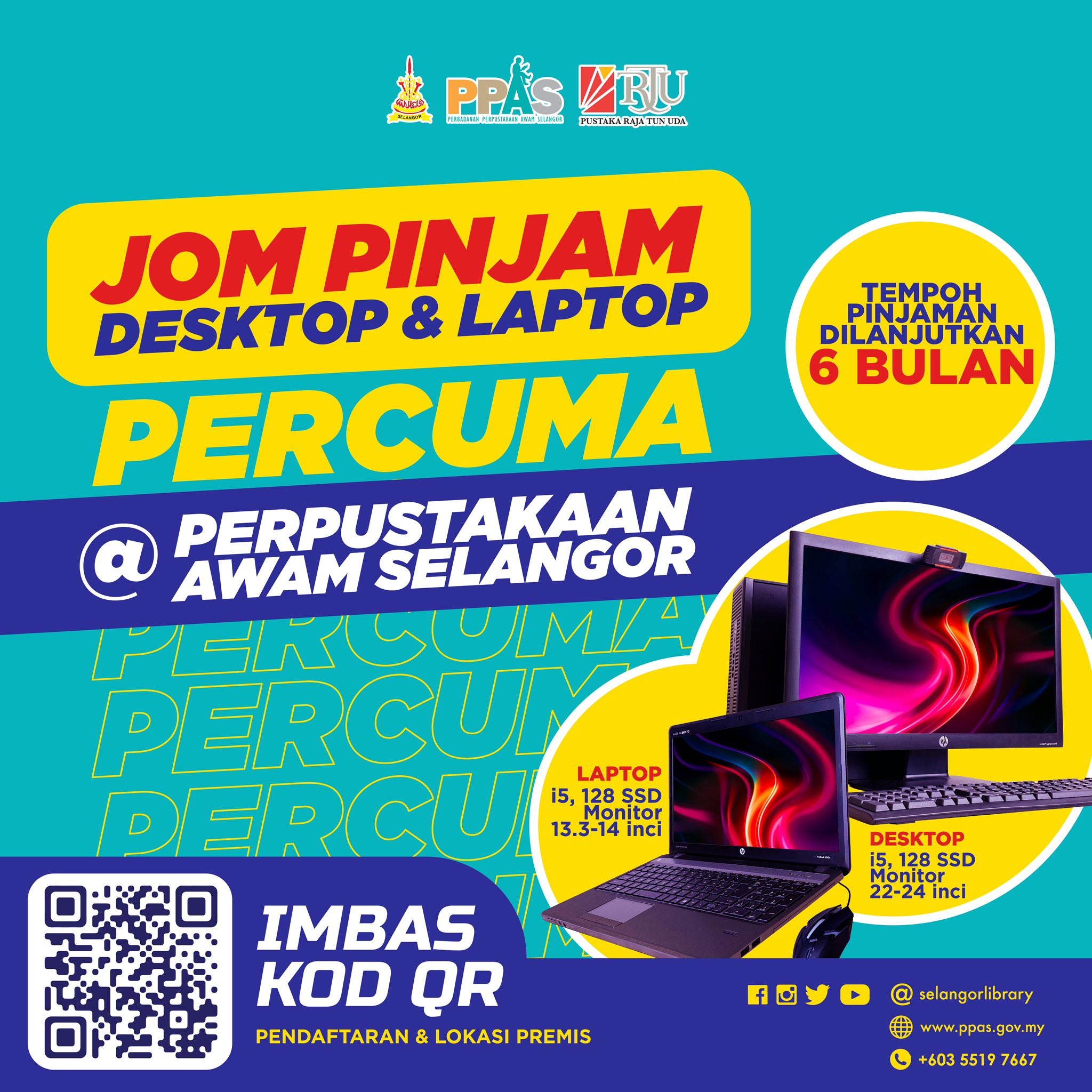 PPAS tawarkan Pinjaman Komputer Desktop & Laptop Percuma sehingga 6 bulan