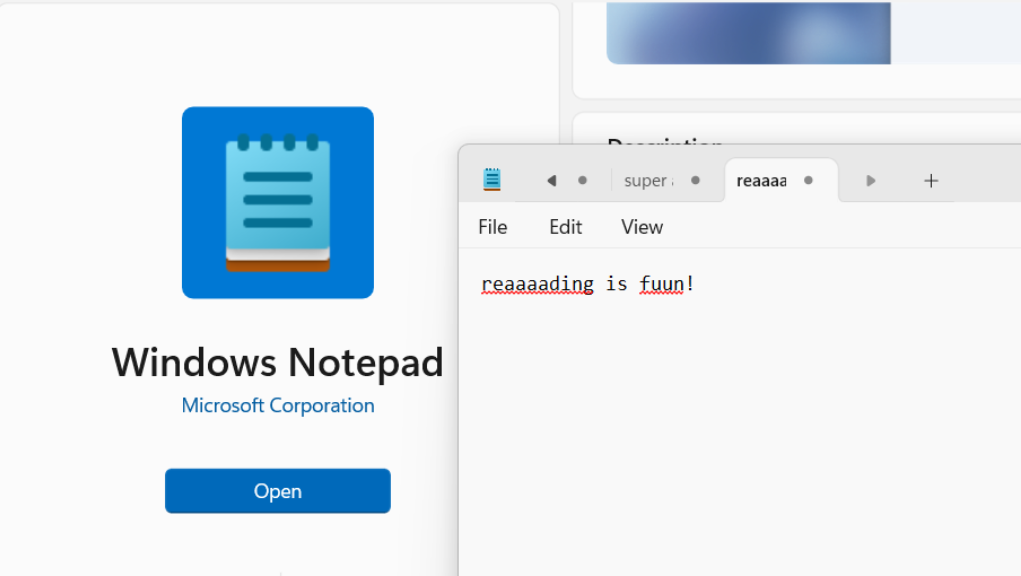 Microsoft Notepad kini mempunyai fungsi menyemak ejaan