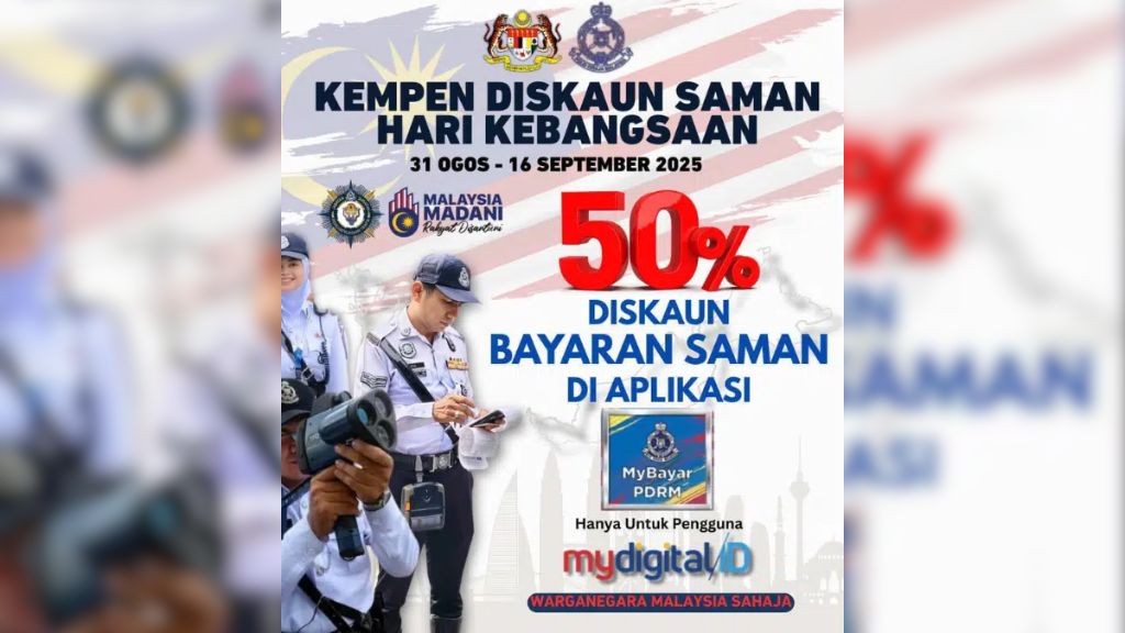 Diskaun 50% untuk Saman Trafik sehingga 16 September melalui Aplikasi ...
