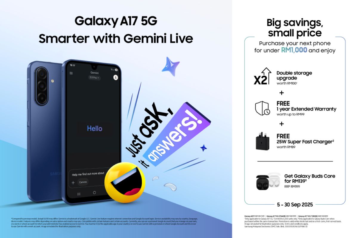 AYE! Cakap Je Dia Jawab – Temui Gemini Live di dalam Galaxy A17 5G