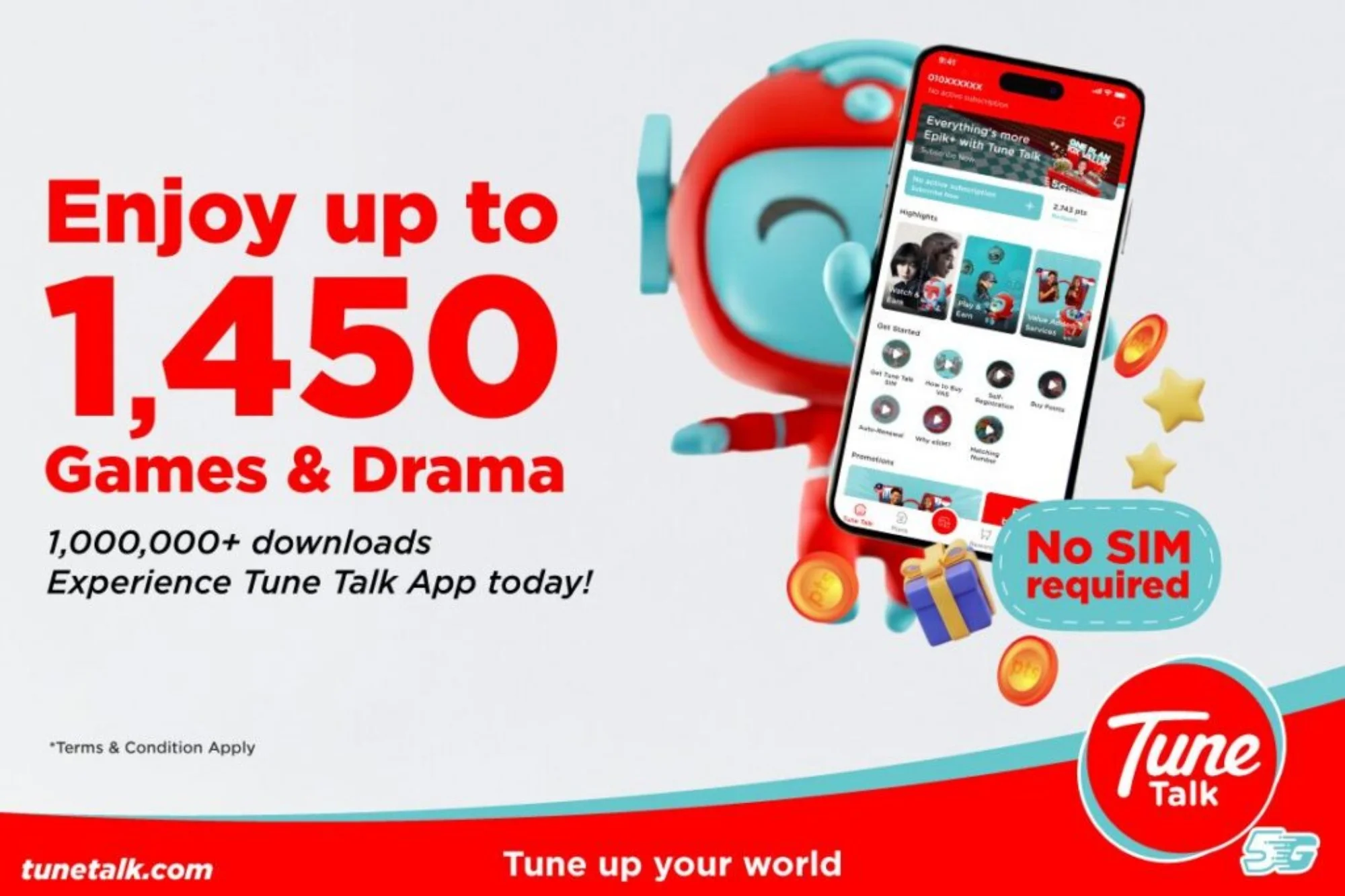Aplikasi Tune Talk kini menawarkan sehingga 1,450 Permainan dan Drama ...